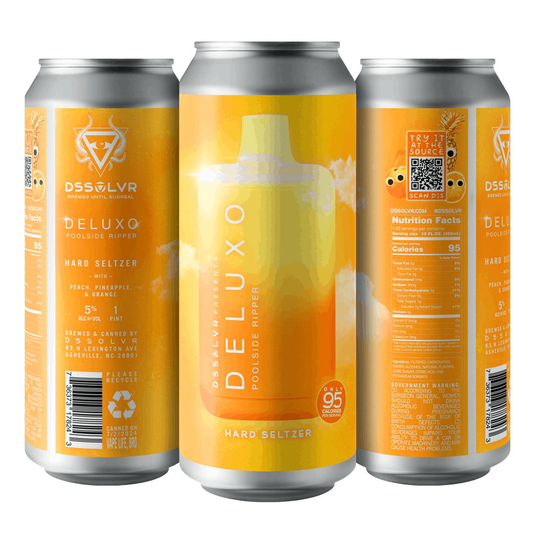 Deluxo Poolside Ripper Hard Seltzer W Peach Pineapple And Orange Dssolvr Online Shop